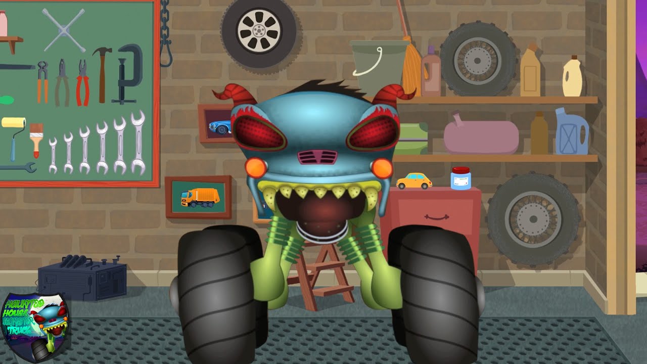 Monster Truck Garage Children Animated Cartoon Video By HHMT - YouTube