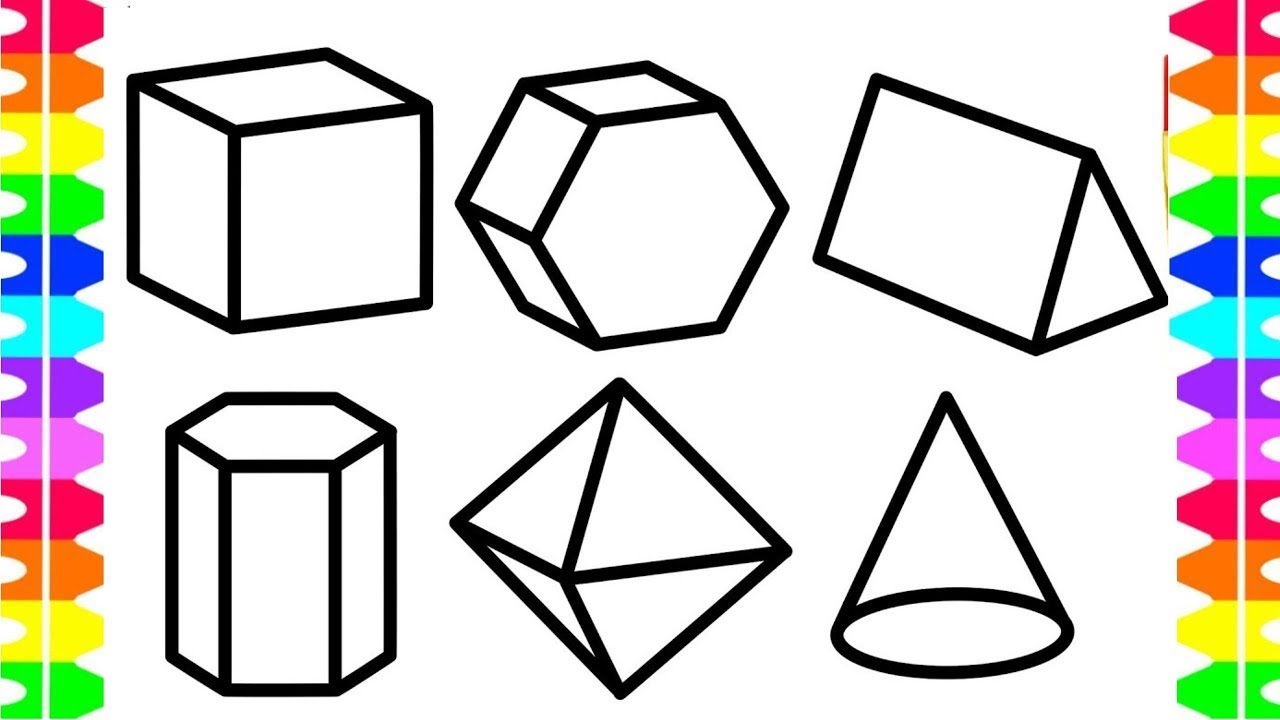 Shapes Drawing, Painting and coloring for kids and toddlers | Easy ...