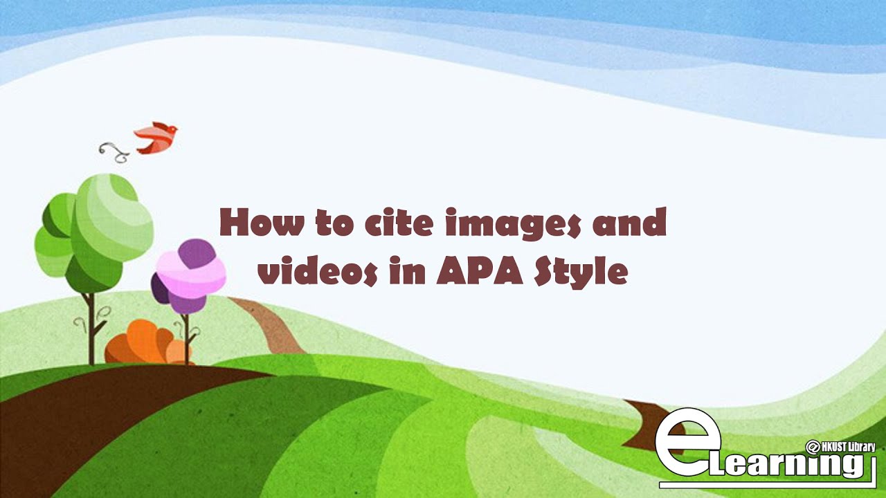 How to cite images and videos in APA Style - YouTube