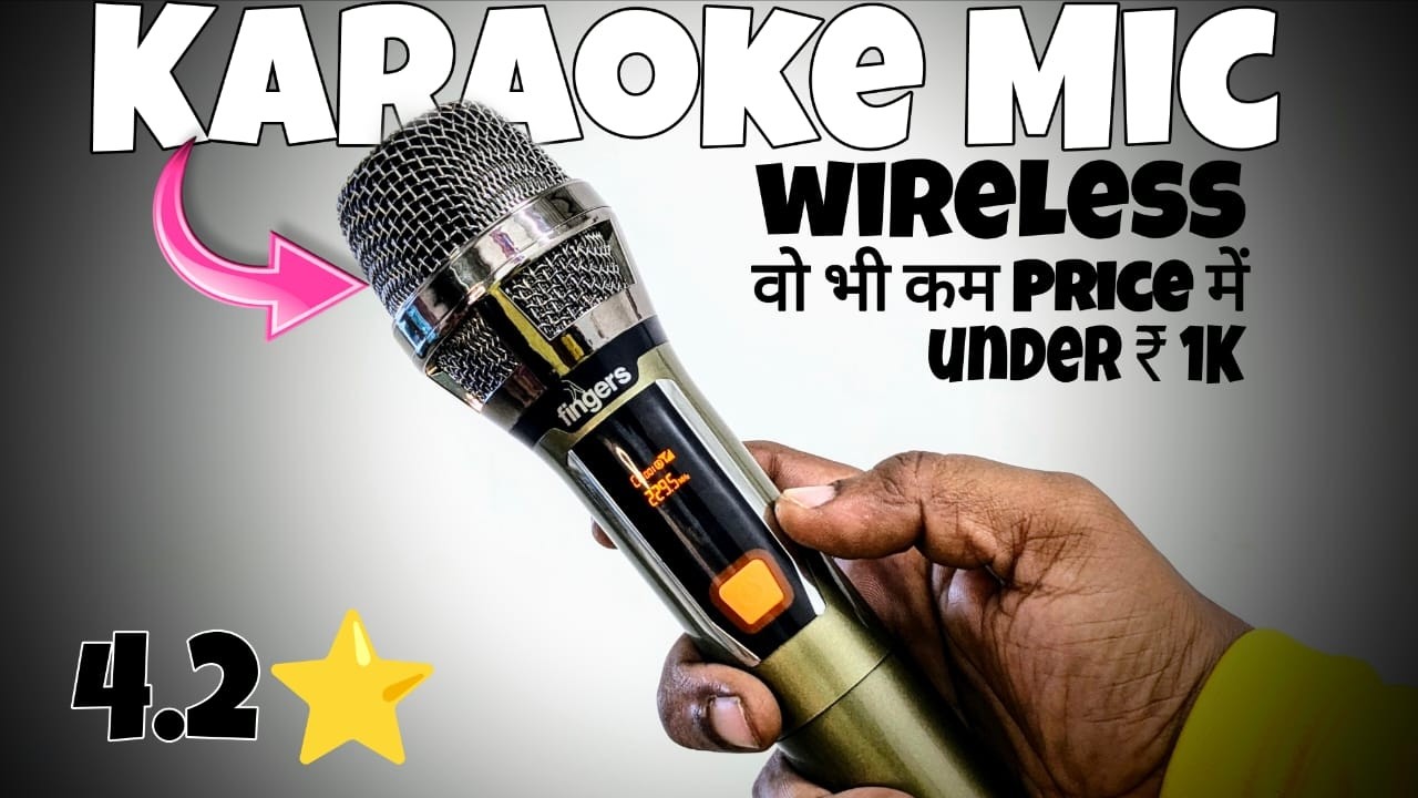 Wireless Mic for Karaoke वो भी ₹1K में | Finger wireless Mic Review ...