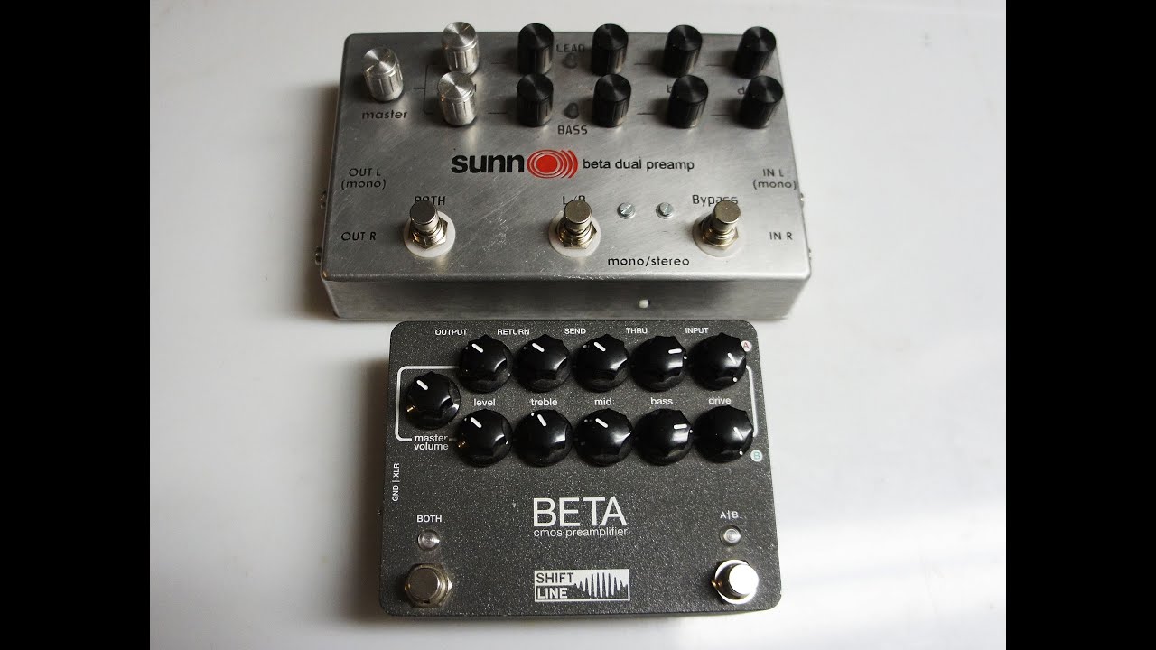 Shift Line Beta VS Sunn Beta Dual custom preamp - YouTube