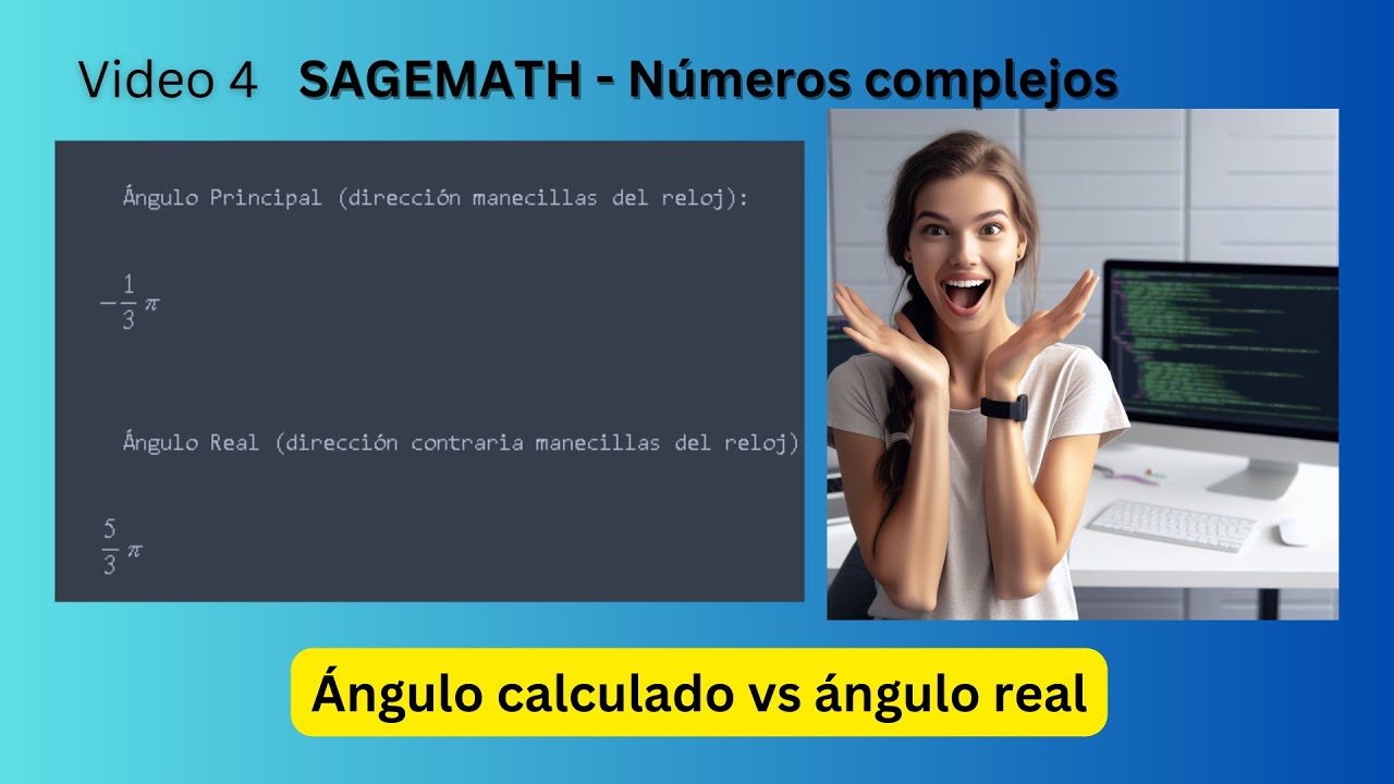 Ángulo calculado Vs ángulo real de un núm complejo con SAGEMATH - YouTube