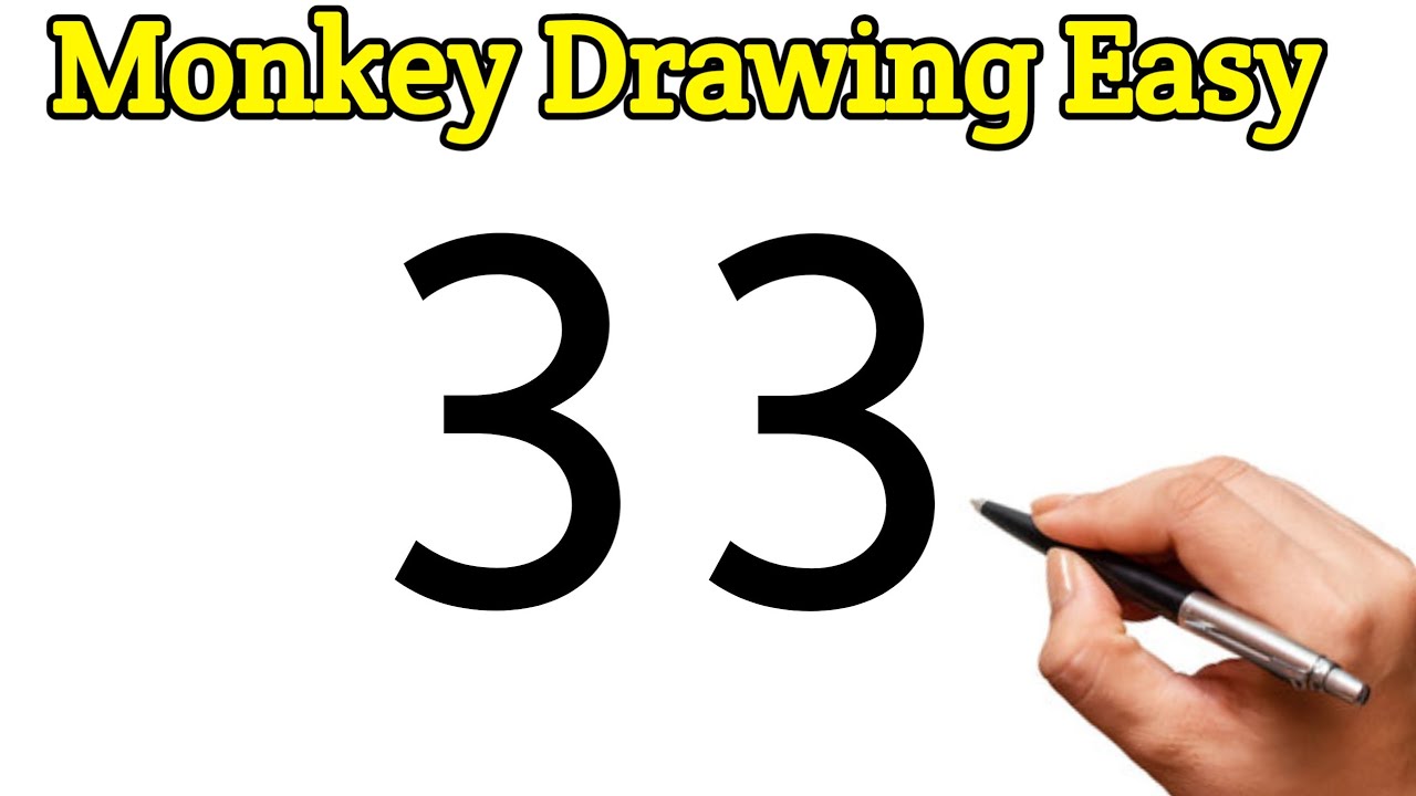 How To Draw Monkey From 3 Easy Step By Step l Drawing Pictures l Number ...