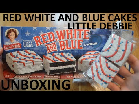 Unboxing Little Debbie Red, White And Blue Cakes - YouTube