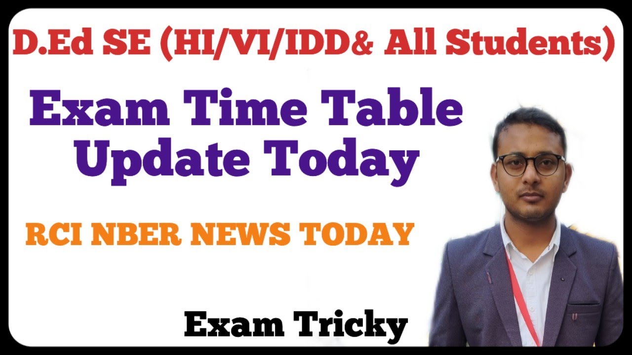D.Ed special education | 1 st year & 2nd year | Exam Time table update ...
