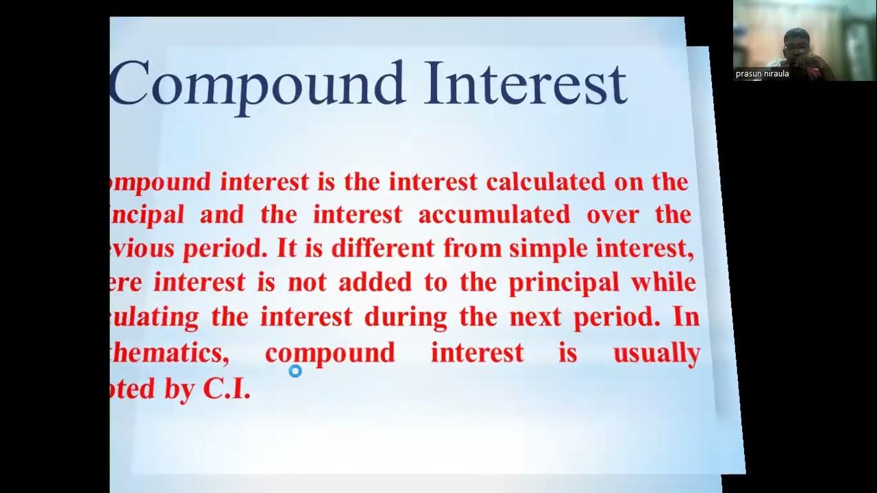 compound interest class 10 - YouTube