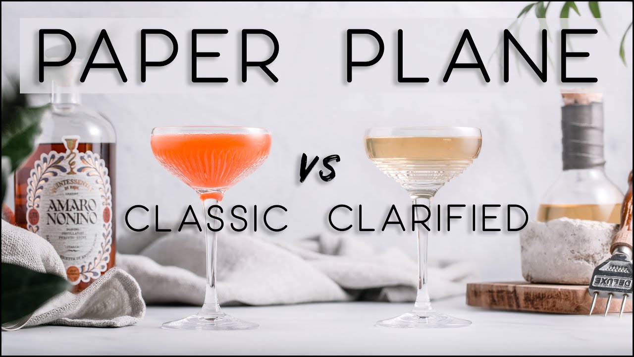 How to clarify cocktails with milk - How to make a Paper Plane cocktail ...