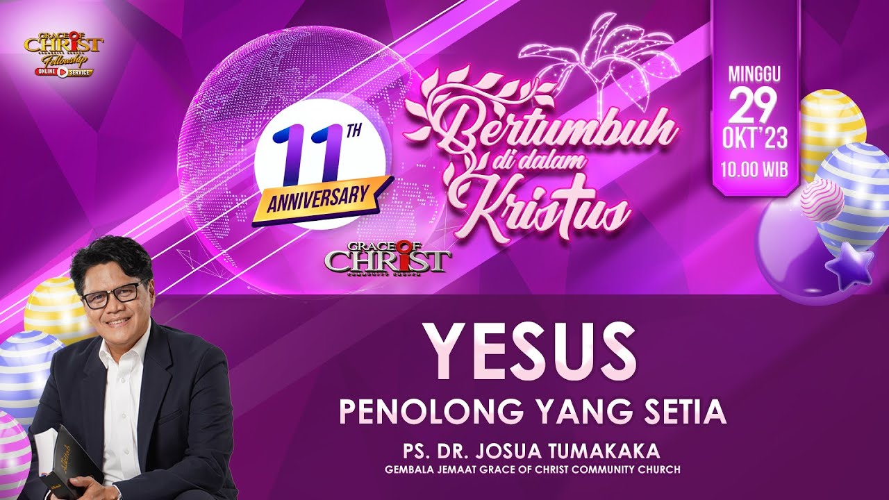Siaran Langsung Ibadah GCCC 29/10/23: Yesus Penolong yang Setia - YouTube