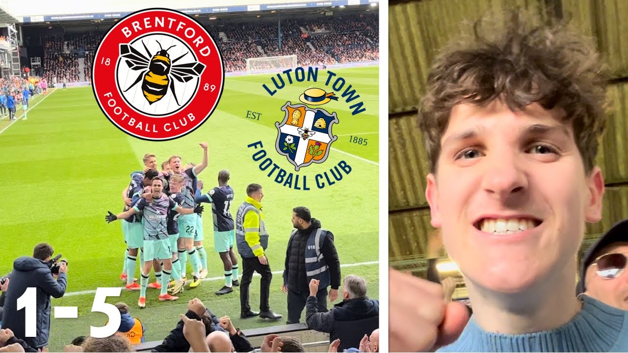 *AWAY END SCENES* As BEES BEAT HATTERS | Wissa SCREAMER & CELEBRATIONS | LUTON TOWN 1-5 ...