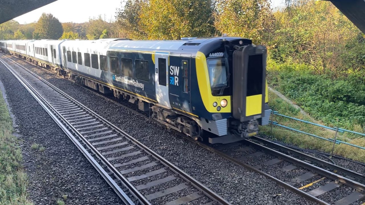 Class 444 + 450 Desiro | 444035 + 450017 | South Western Railway - YouTube