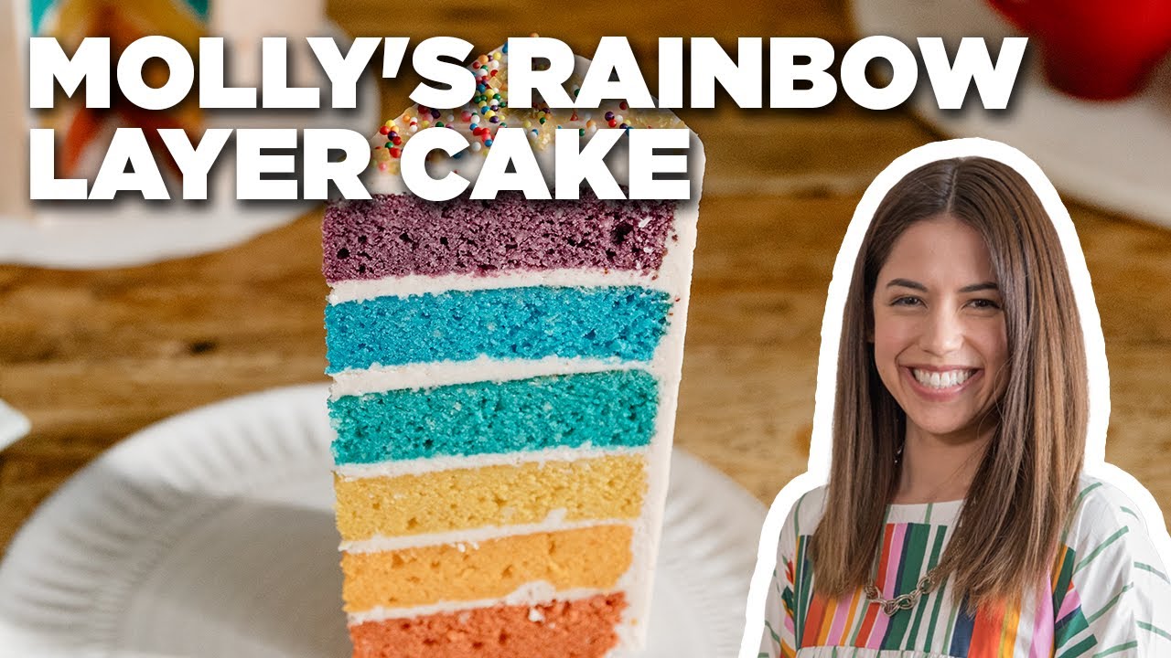 Molly Yeh's Rainbow Layer Cake | Girl Meets Farm | Food Network - YouTube