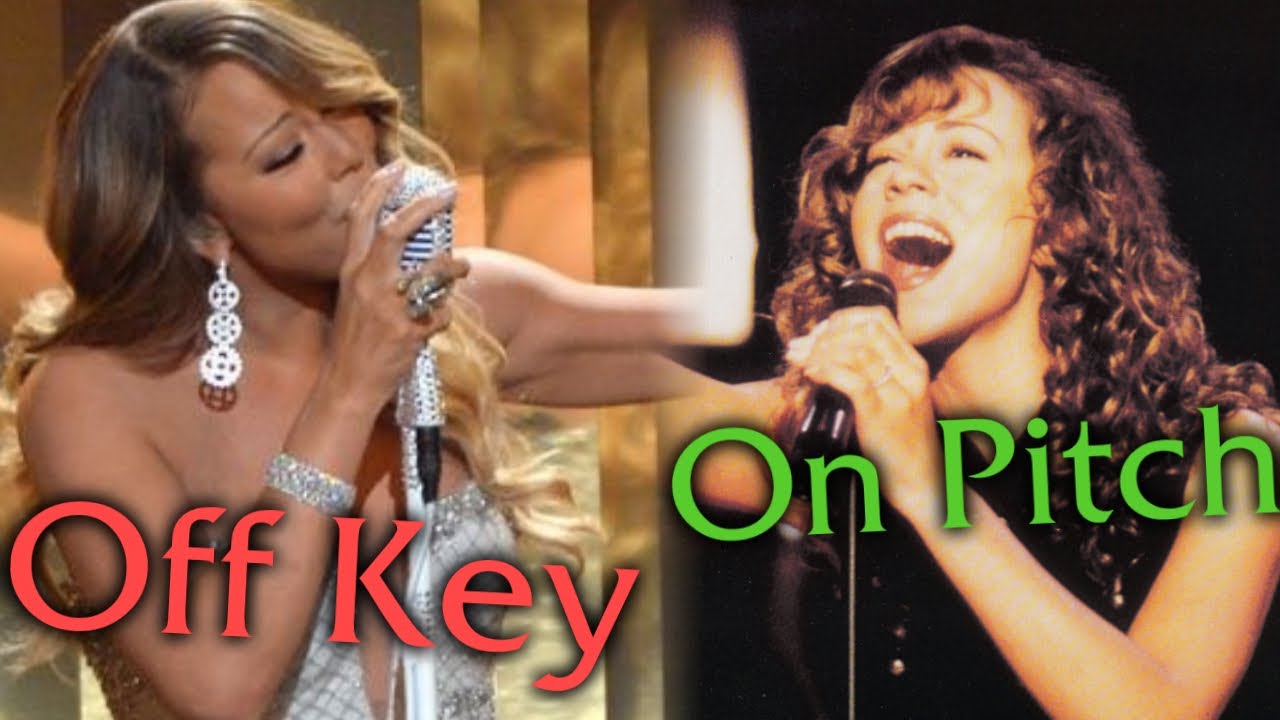 Off Key And On Pitch Singing Comparison - Mariah Carey - Same Notes ...