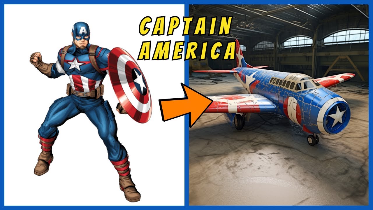 Airplanes in The Form of Superheroes (Part 1) 💥 All Characters Marvel ...