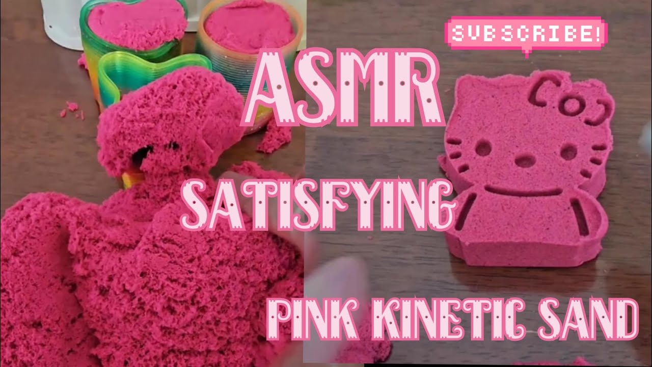 SATISFYING ASMR PINK KINETIC SAND #72 #asmr #satisfying #short - YouTube
