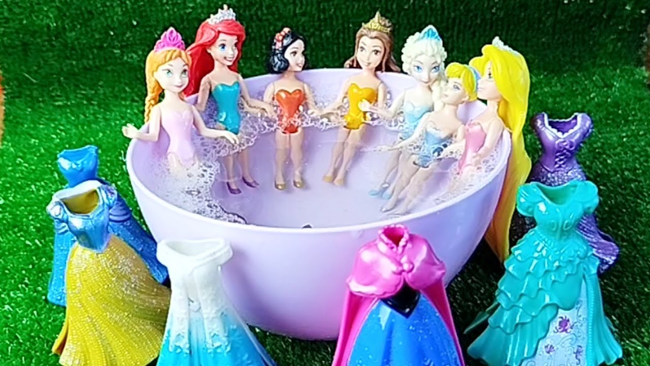 ASMR Unboxing Mattel Disney Princess Spin & Reveal Surprise Dolls ...