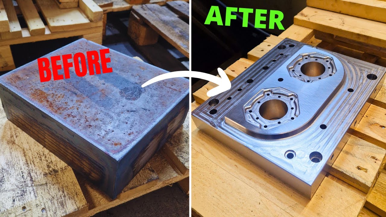 Simple mold part (CNC milling) - YouTube