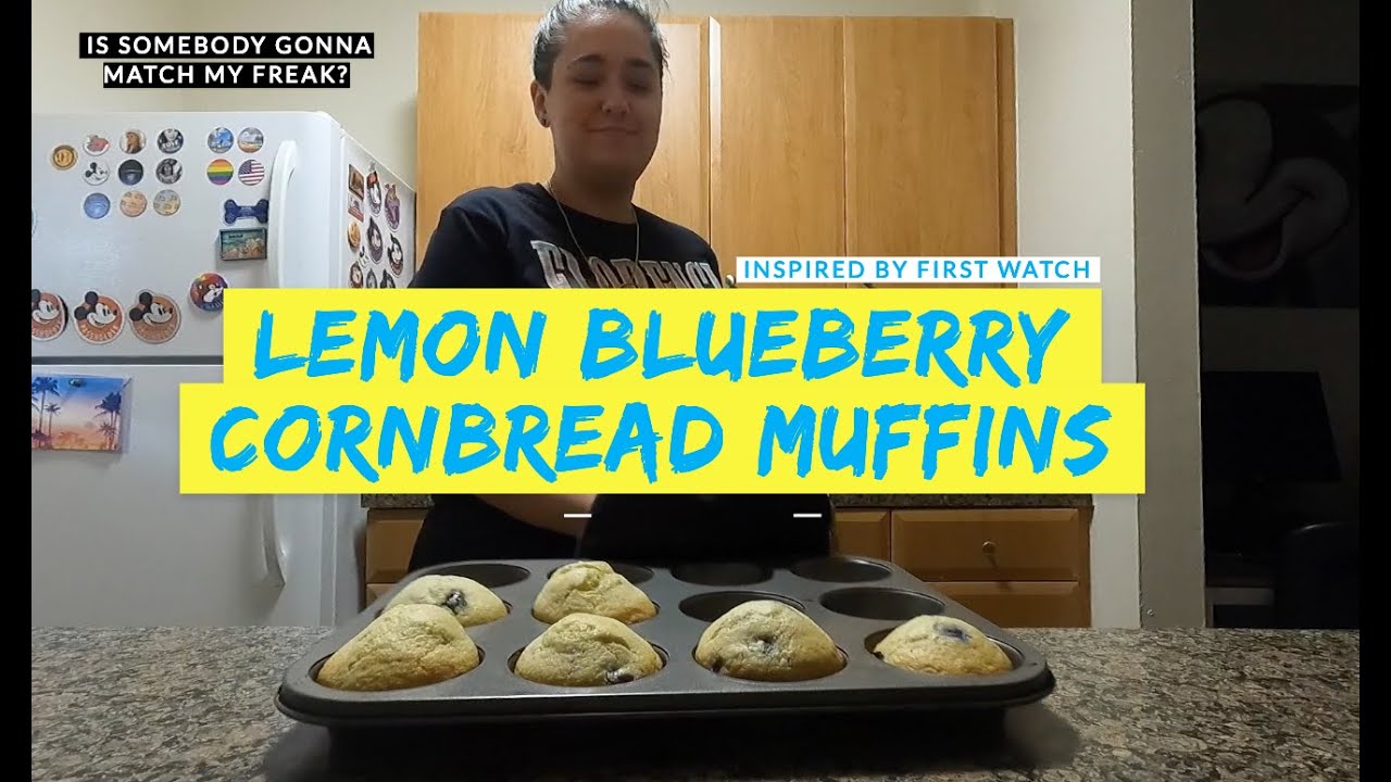 Lemon Blueberry Cornbread Muffins | Come bake with me! - YouTube