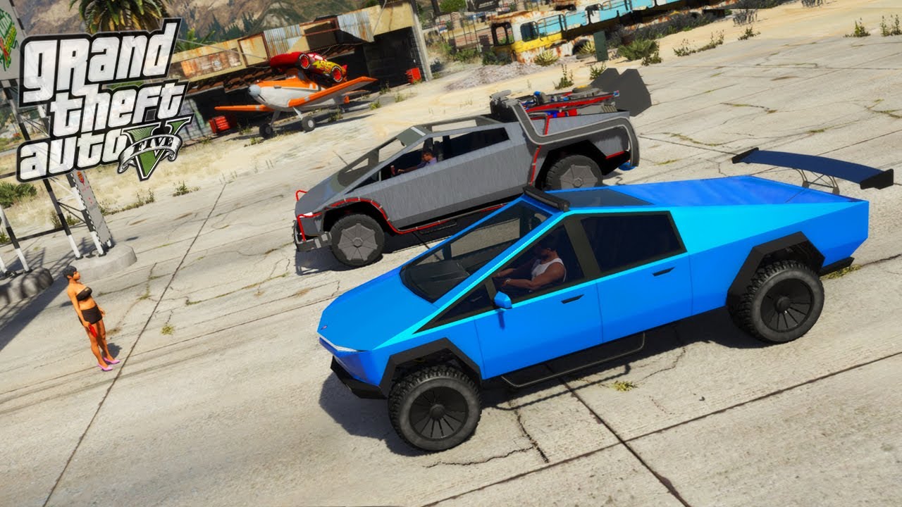Cybertruck Vs Original Cybertruck / GTA 5 Tesla CyberTruck Mods - YouTube