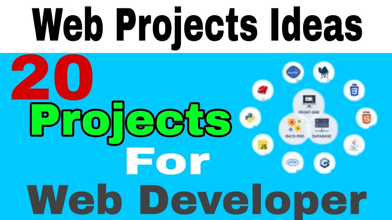 20 Project Ideas for web developer in 2023 | web development projects ...