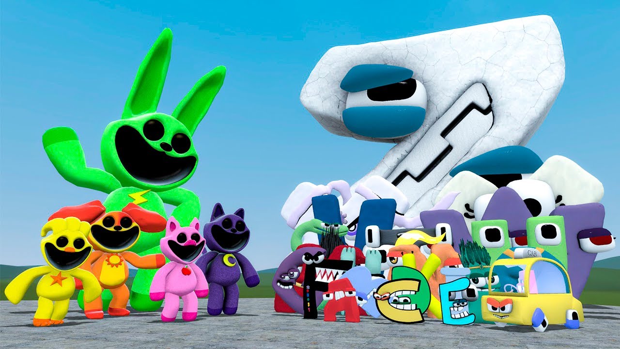 ALL ALPHABET LORE FAMILY VS CATNAP SMILING CRITTERS FROM POPPY PLAYTIME ...