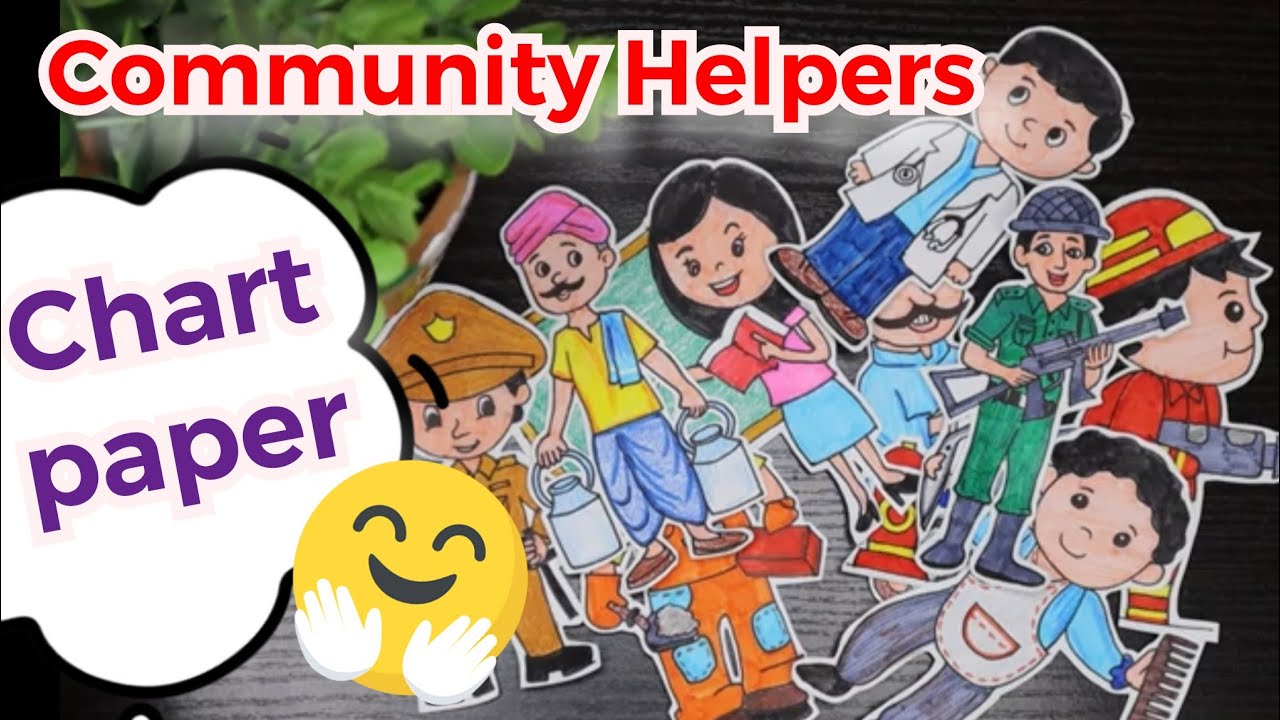 Community Helpers /Chart Paper Making/School Project ideas - YouTube