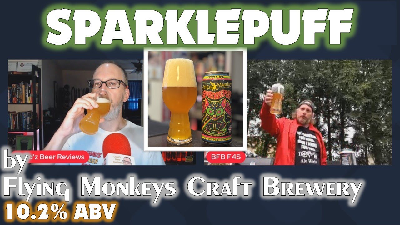 Sparklepuff by Flying Monkeys (TRIPLE IPA + Peach!?) featuring ...