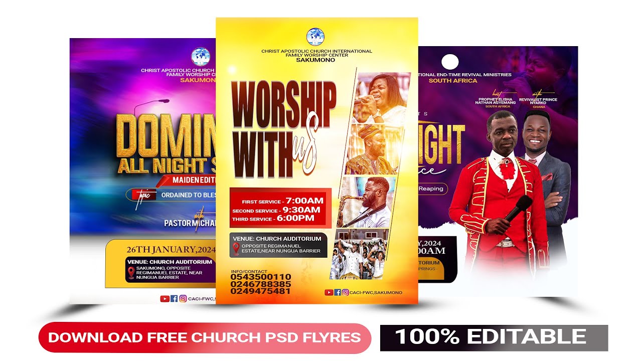 FREE PSD CHURCH FLYER DOWNLOAD || 1000% EDITABLE - YouTube