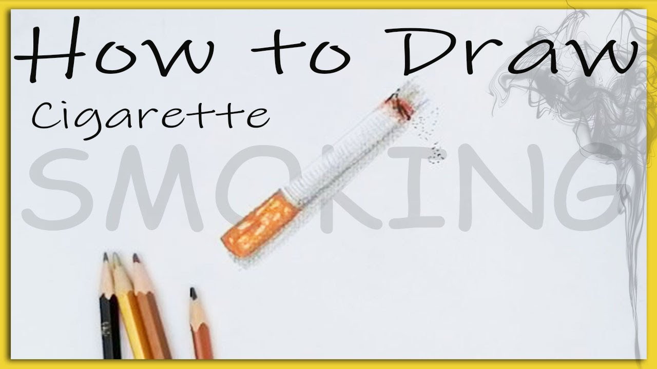 How to draw Cigarrette Drawing | Say No To Tobacco Drawing Easy - YouTube