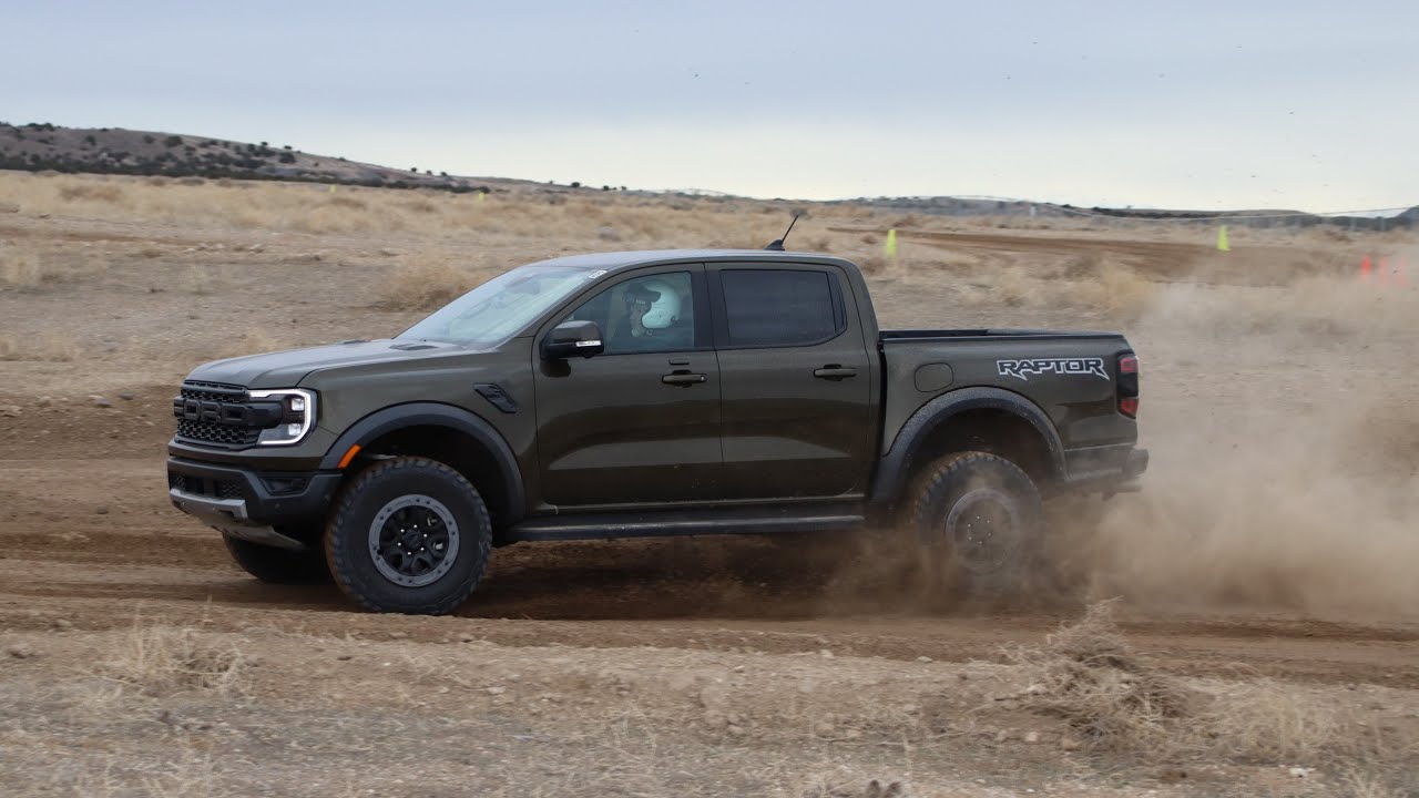 Driving the 2024 Ford Ranger Raptor on the dirt - YouTube