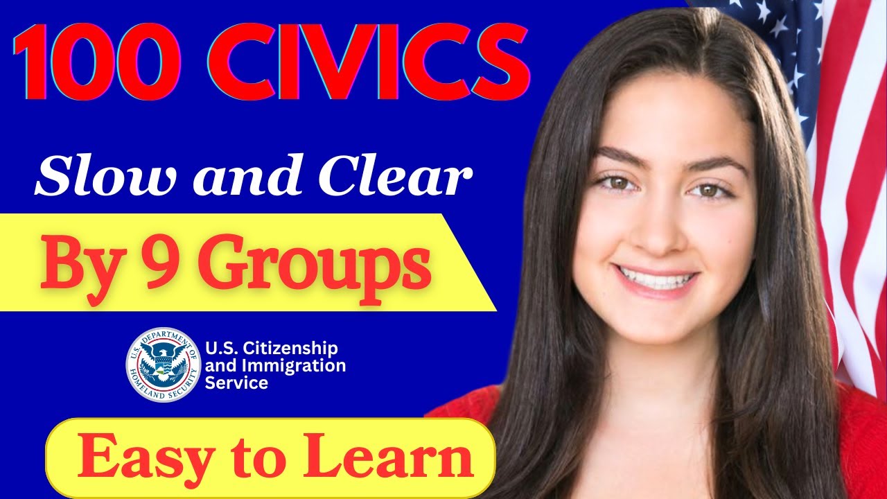 100 Civics Questions 2025 by 9 Groups for the US Citizenship Test ...