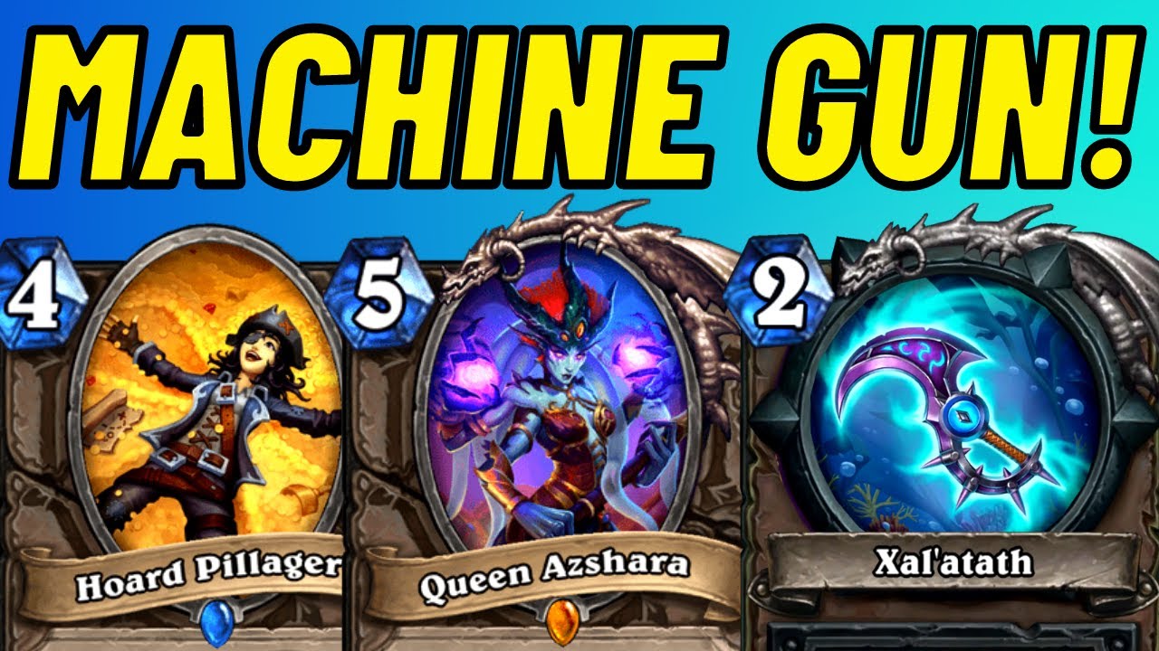 MACHINE GUN Priest OTK! Queen Azshara Xal'atath Combo! | Hearthstone ...