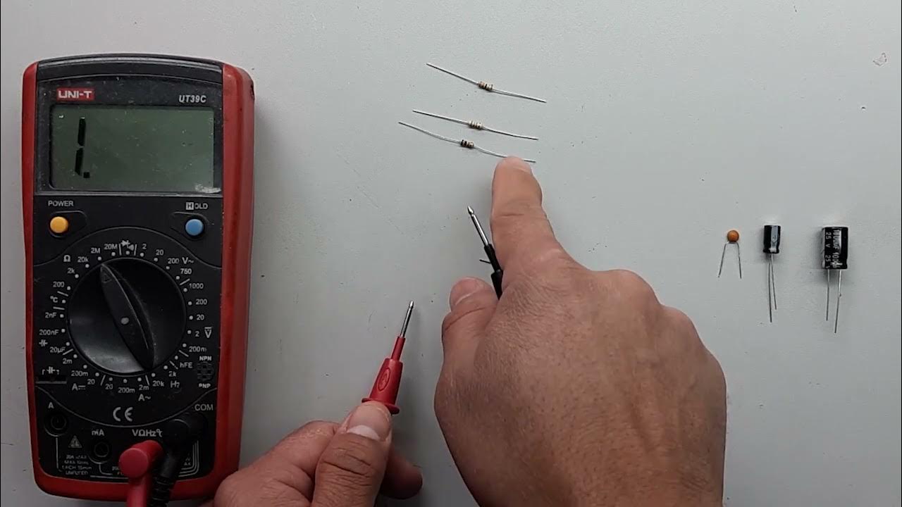 COMO medir RESISTENCIAS y CONDENSADORES - MULTIMETRO || APRENDE Electrónica AHORA! 👉CURSO Básico ...