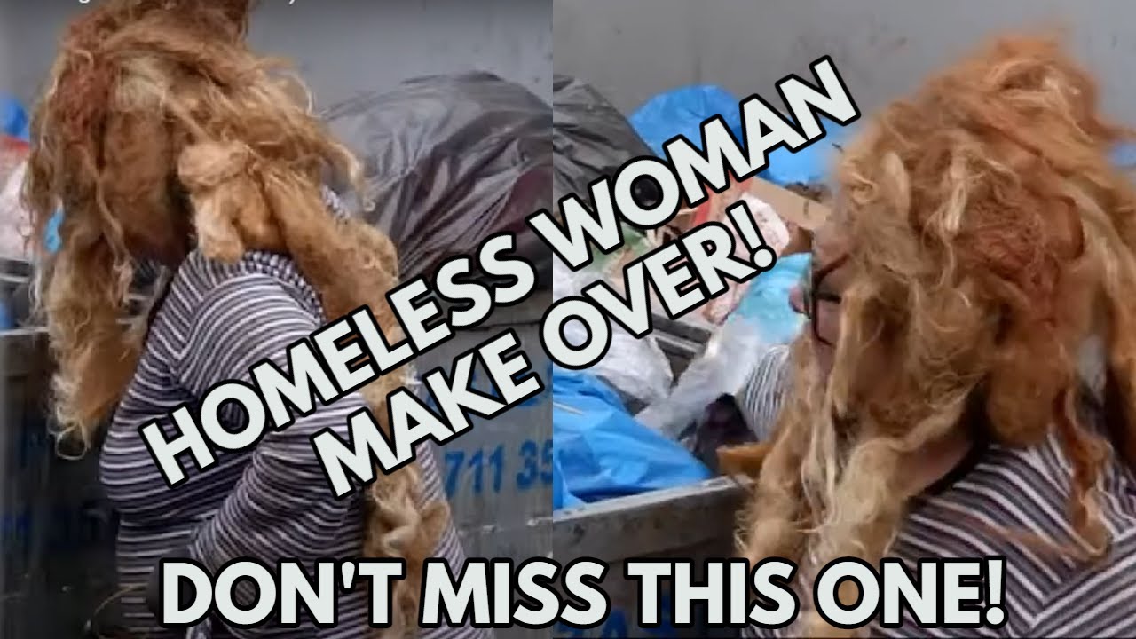 5YR. HOMELESS WOMAN AMAZING HAIR TRANSFORMATION! - YouTube