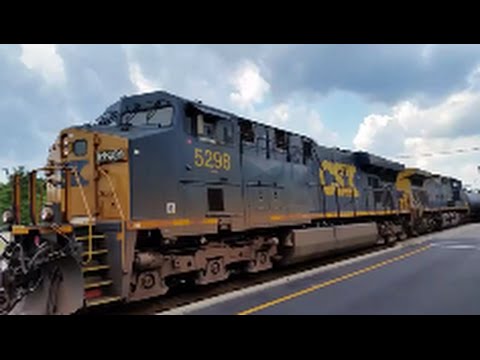 [CSX]5298 ES40DC & 267 AC44CW Leads Q401-10 @ NOTCH 8!! With 2ND Gen K5HL Doppler Effect In ...