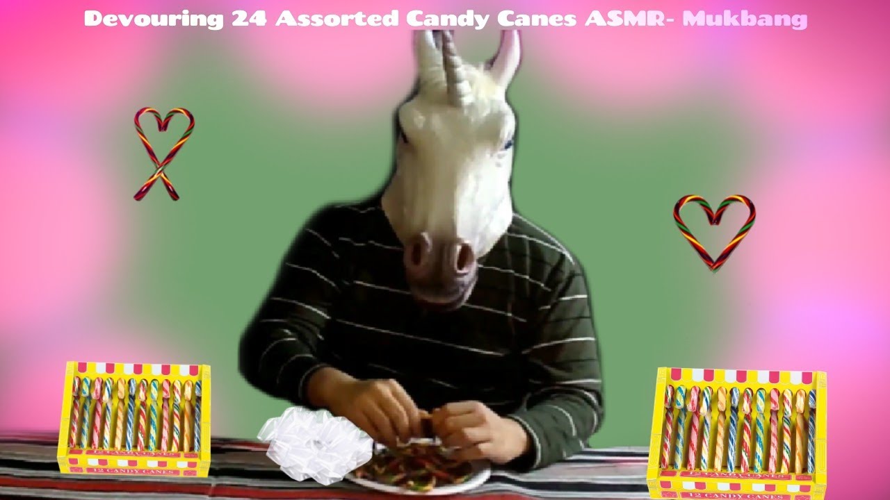 Devouring 24 Assorted Candy Canes ASMR Mukbang - YouTube