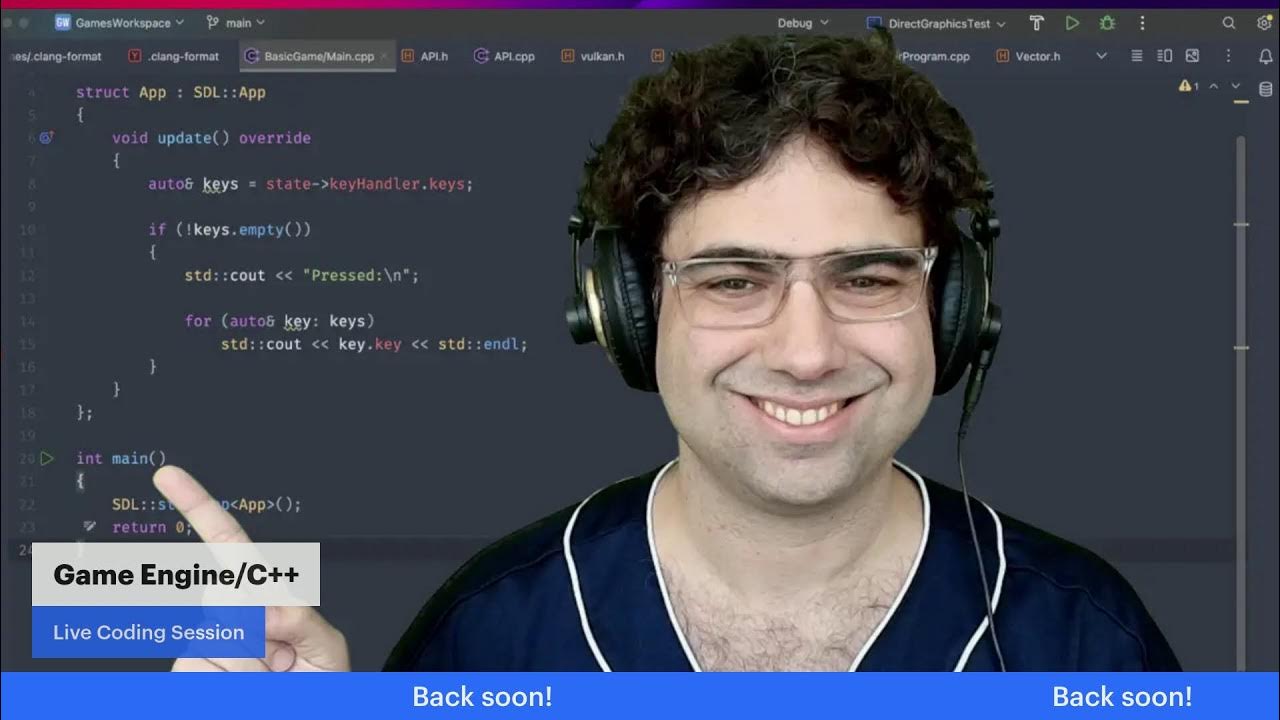 Live Coding Game Engine/C++ #6 - YouTube