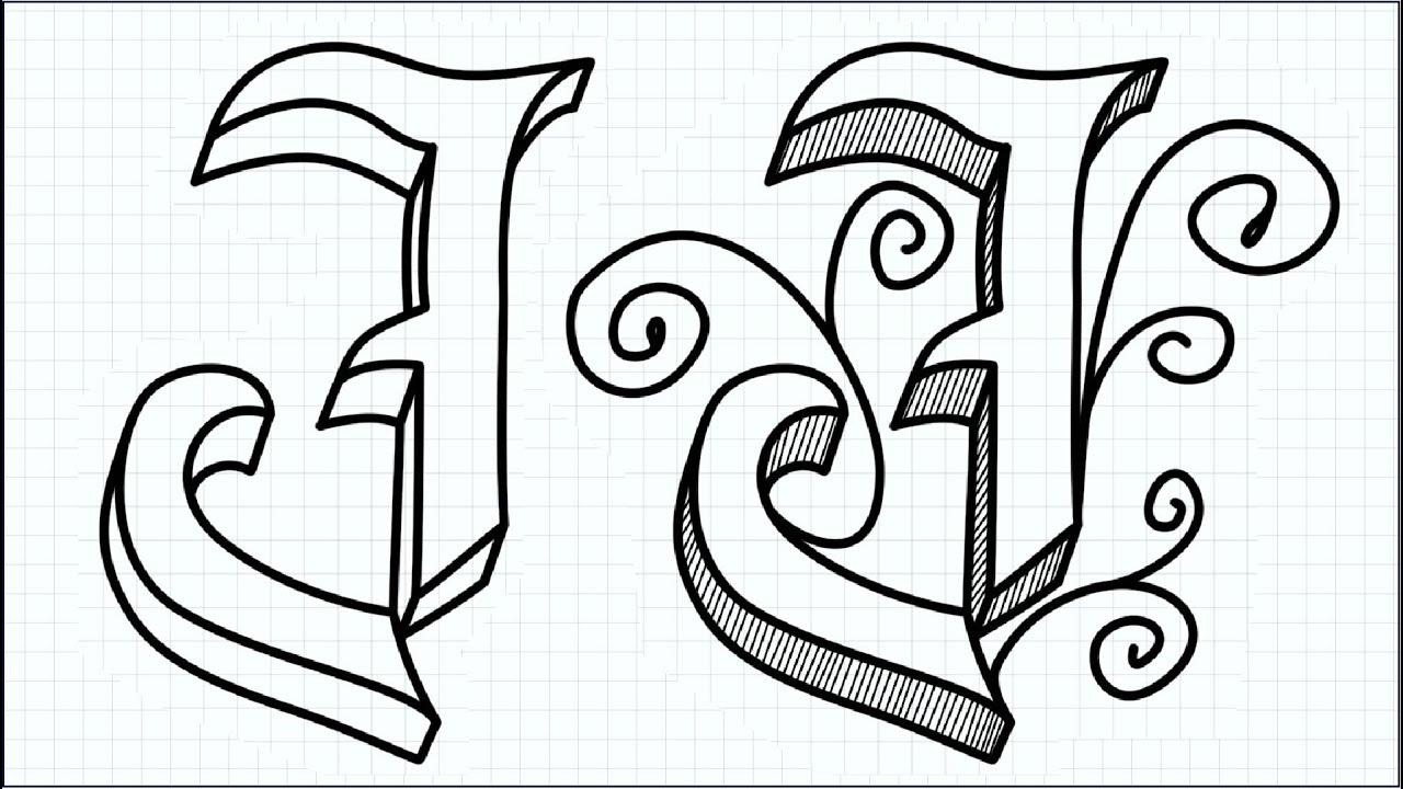 How to Draw Artistic 3D Letter J / Easy Drawing Tutorials - YouTube