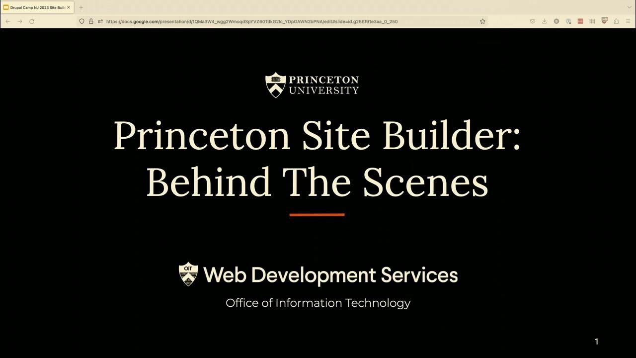 Princeton Site Builder: Behind the Scenes - YouTube