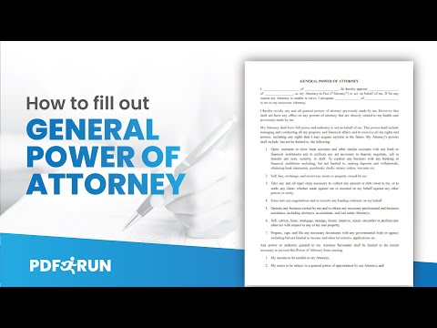 How to Fill Out General Power of Attorney Online | PDFRun