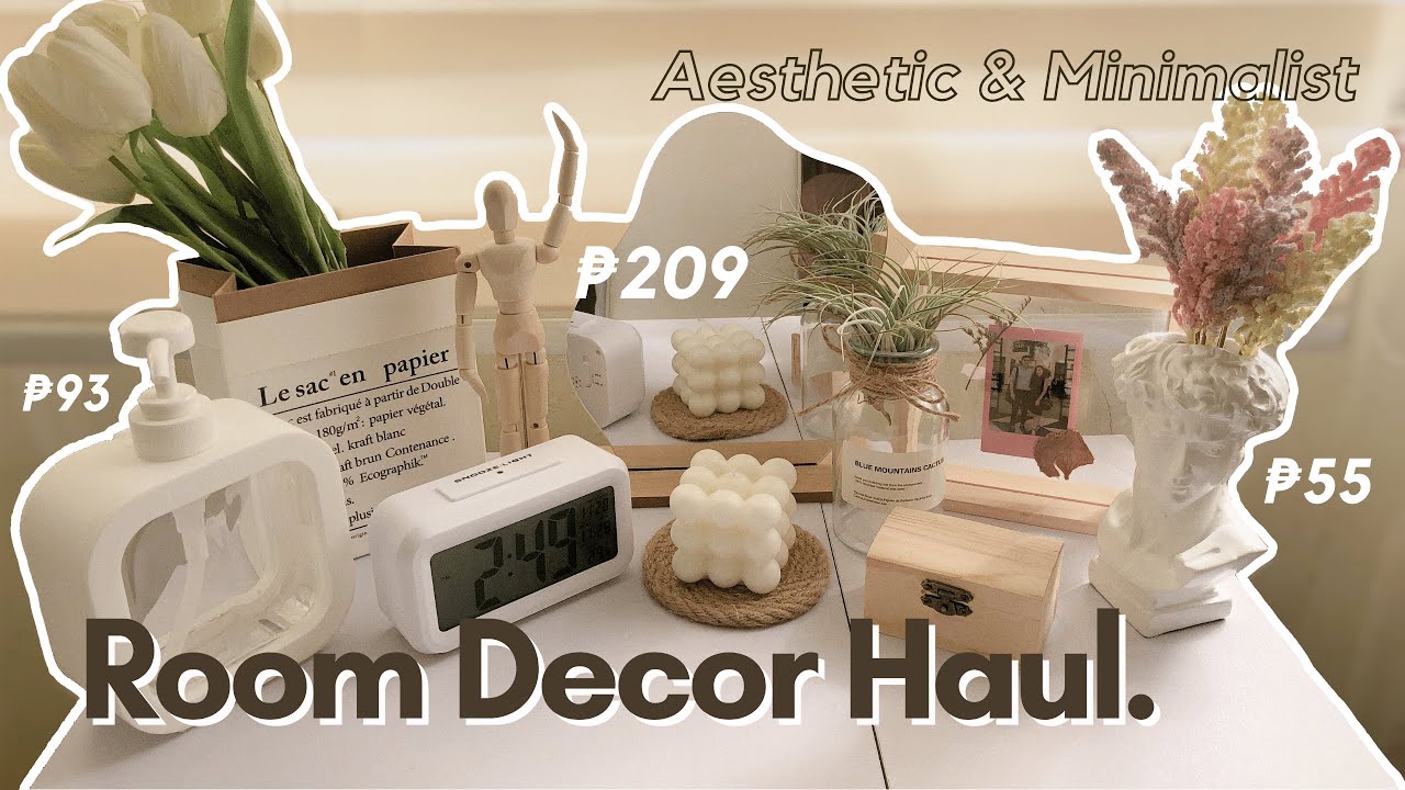 🛒 SHOPEE ROOM DECOR HAUL 🖼 (aesthetic & minimalist) - YouTube