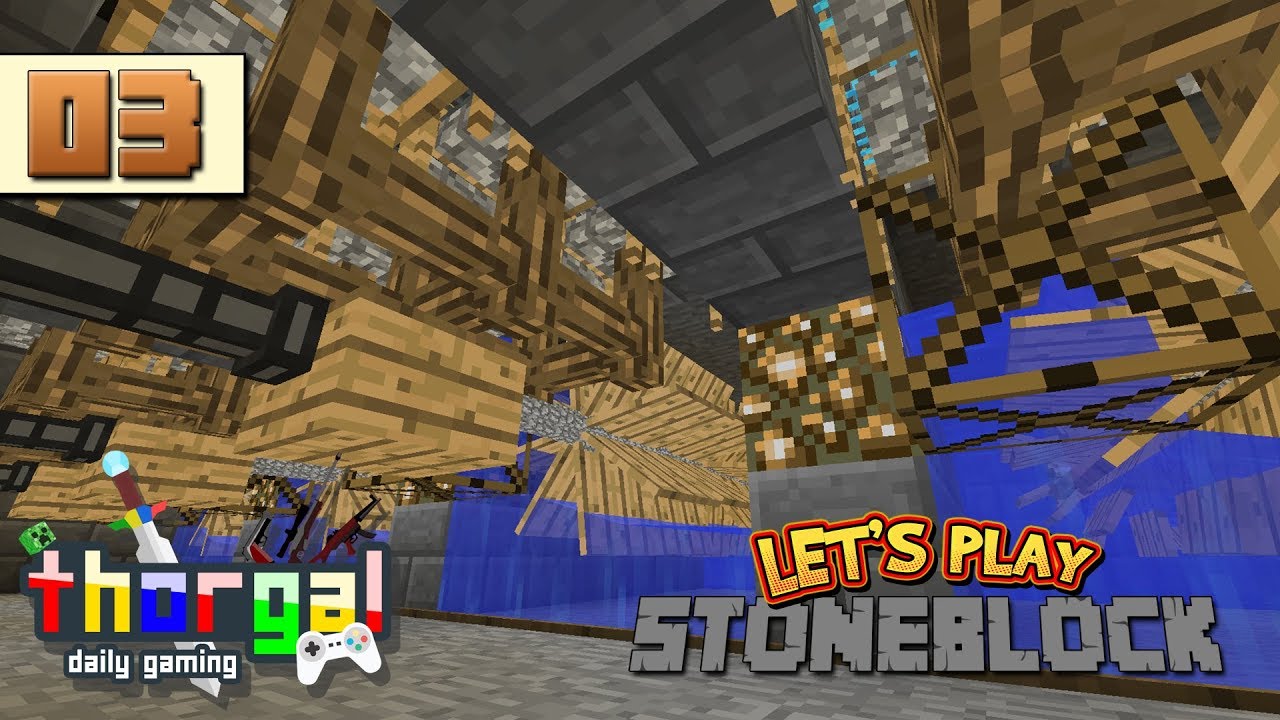 StoneBlock #3 - Sifting automation and Mob Farm - YouTube