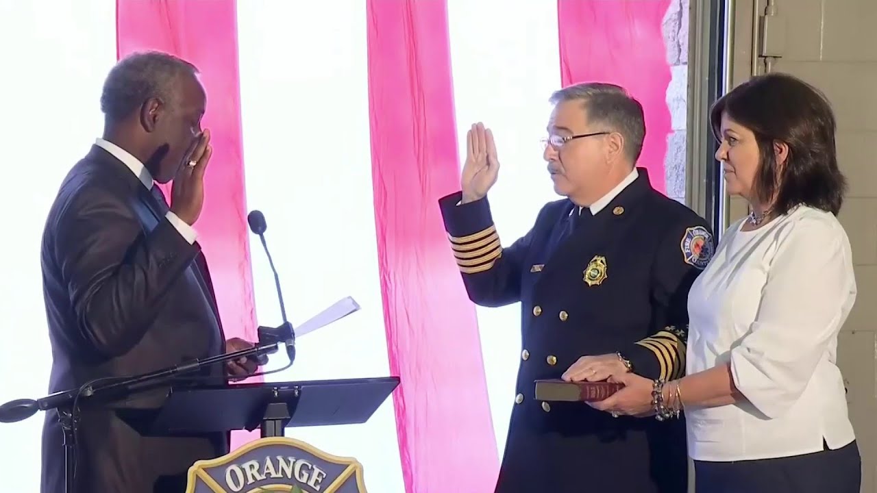 New fire chief sworn in - YouTube
