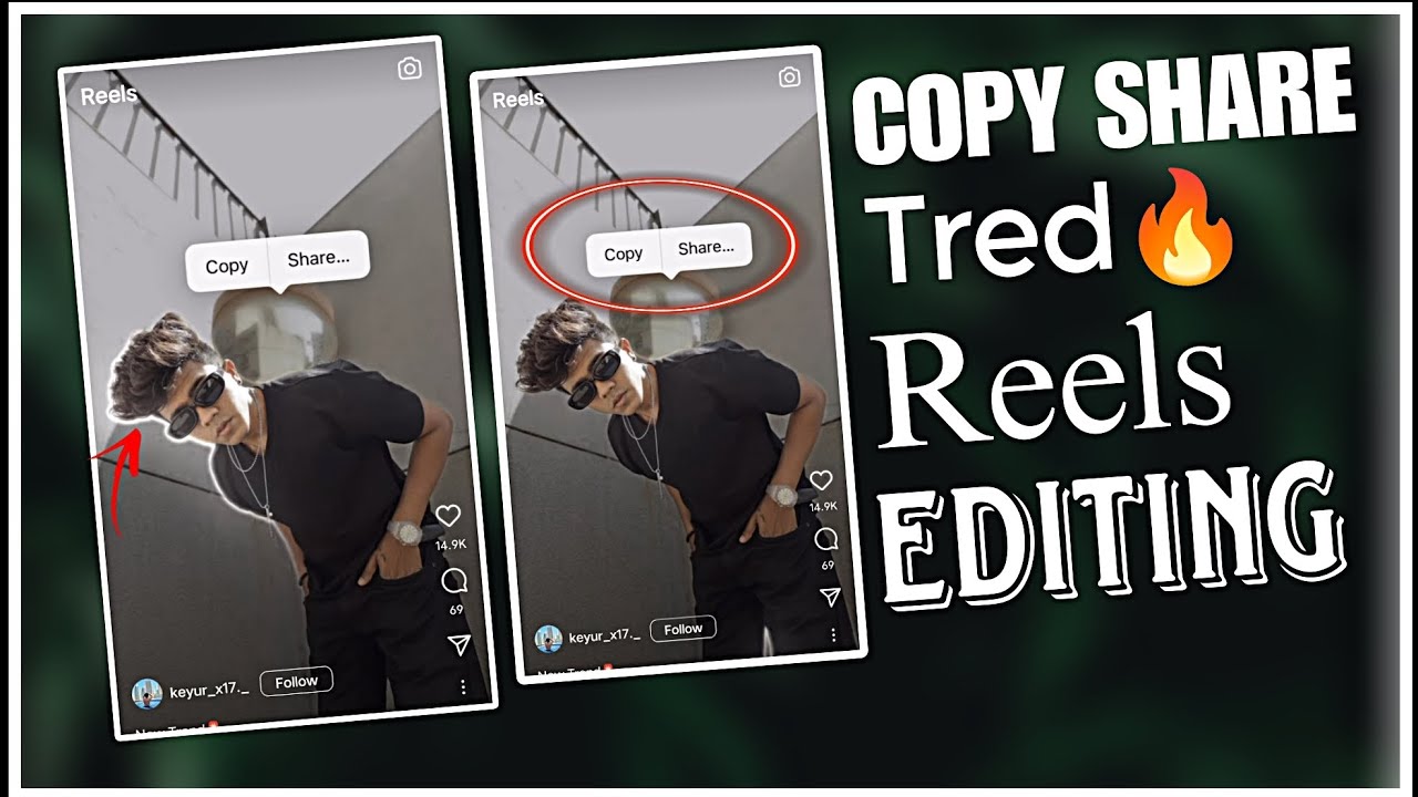 copy share trending reels Editing tutorial in capcut for beginners ...