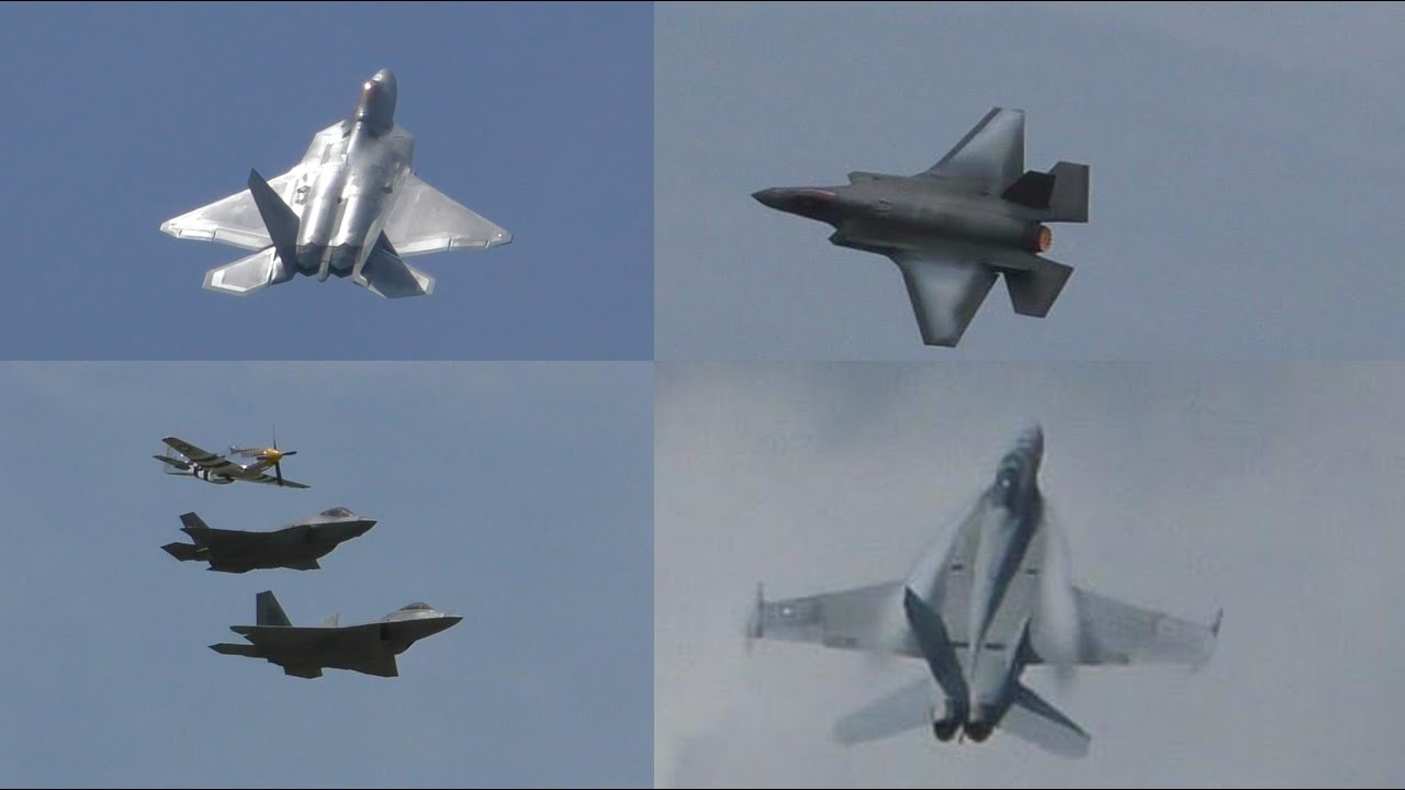 Three of the Best: See the F22 RAPTOR, F35 LIGHTNING, and F18 SUPER ...