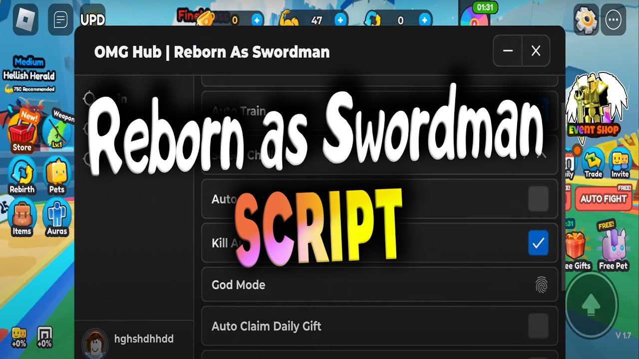 Reborn as Swordman script – (Auto Train) - YouTube