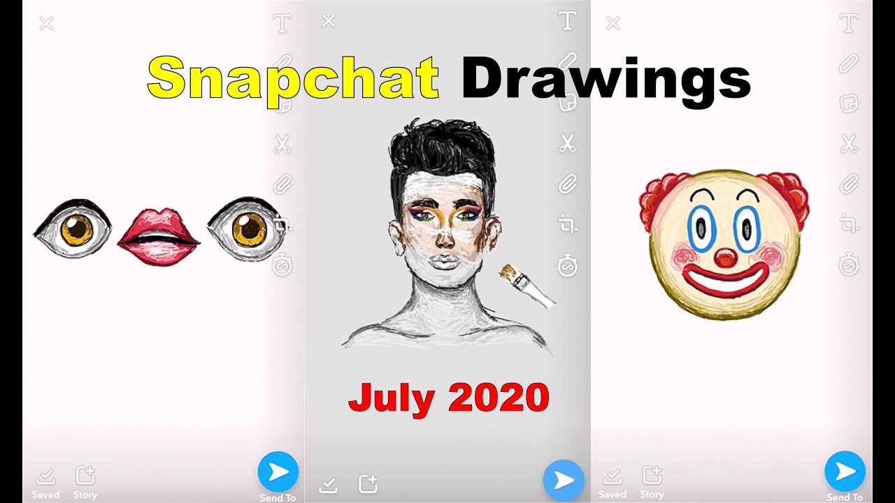 Snapchat Drawing Compilation - July 2020 - YouTube
