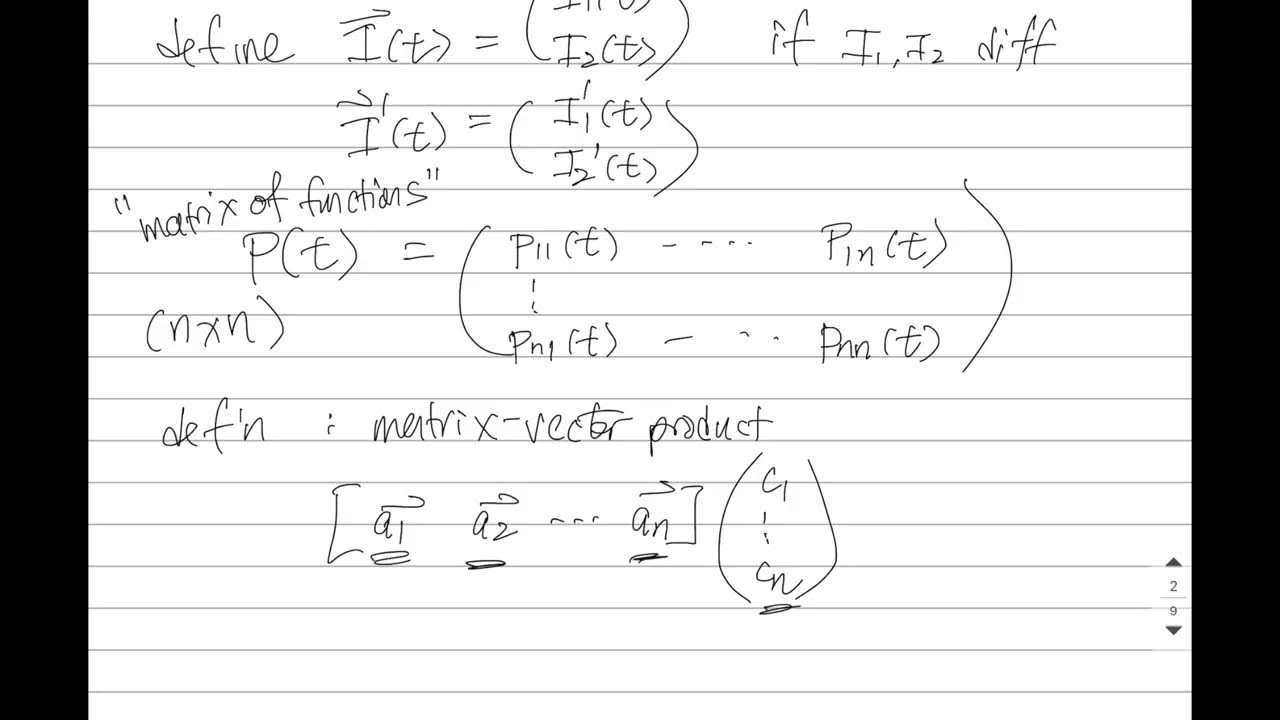 MATH 2421-Sec 3.1-First Order Linear Systems (Part 1 of 2) - YouTube