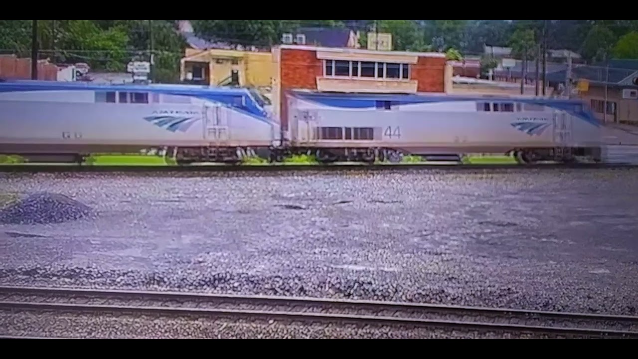 Amtrak Crescent 19 Passenger train in Austell GA - YouTube