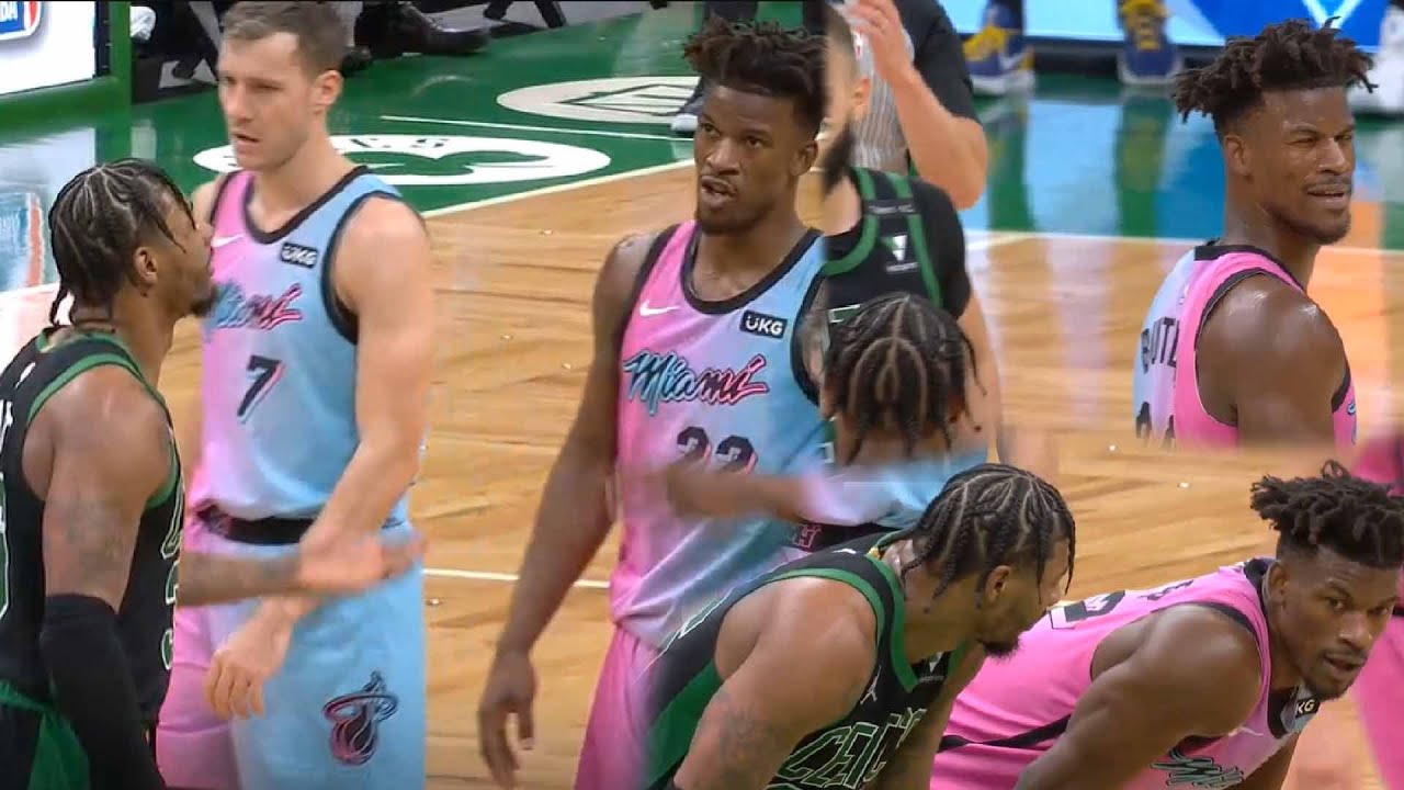Marcus Smart Fights Jimmy Butler For Shoving Him To The Ground! - YouTube