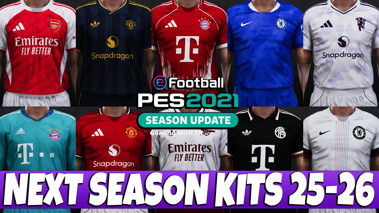 PES 2021 NEW SEASON KITS 2025-2026 LIKELY V3 - YouTube